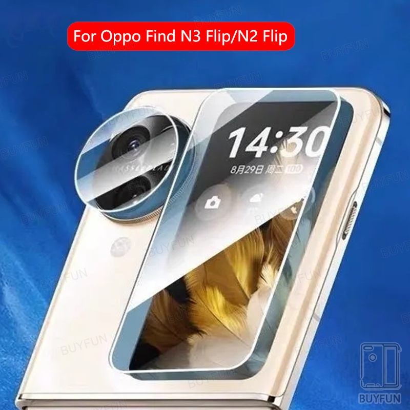 2in1 ฟิล์มกระจกนิรภัยกันรอยหน้าจอ ขนาดเล็ก สําหรับ Oppo Find N3 n3Flip PHT110 CPH2519 CPH2437 N2 ...