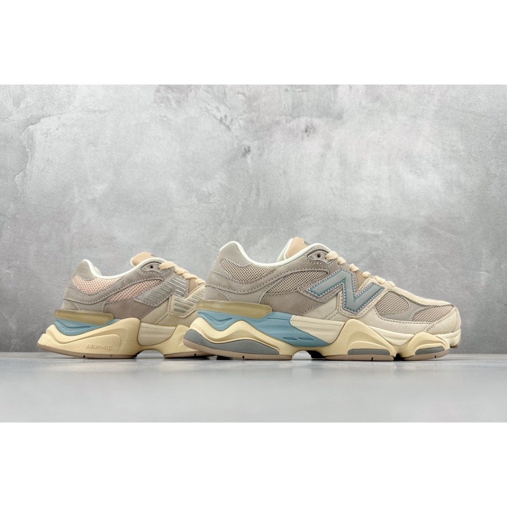 New Balance NB9060 Beige light brown วินเทจช็อกกันลื่นกีฬาลำลองรองเท้าวิ่งfashion Original ...