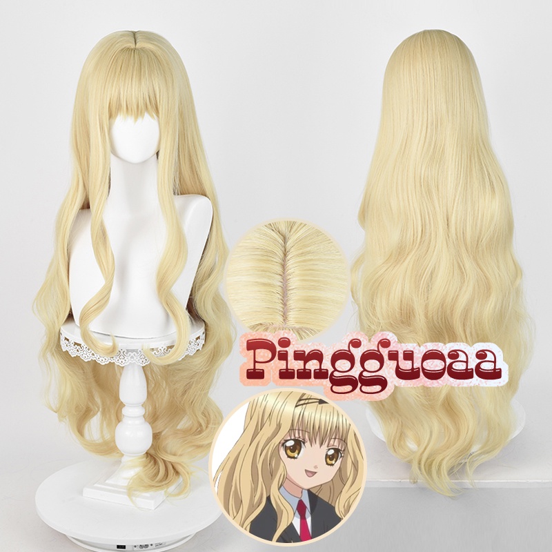 Anime Shugo Chara! Rima Mashiro Cosplay Wig 105cm Long Golden Wigs Heat ...
