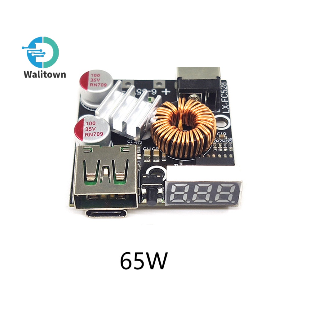โมดูลชาร์จโทรศัพท์มือถือ 65W QC4.0 3.0 PD ชิป 3526 พร้อมจอแสดงผล USB | Shopee Thailand