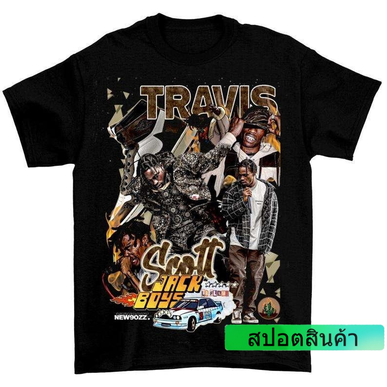 คลาสสิก ขอแนะนำ 【COD】 เสื้อยืด พิมพ์ลาย Travis Scott Travis Scott ...