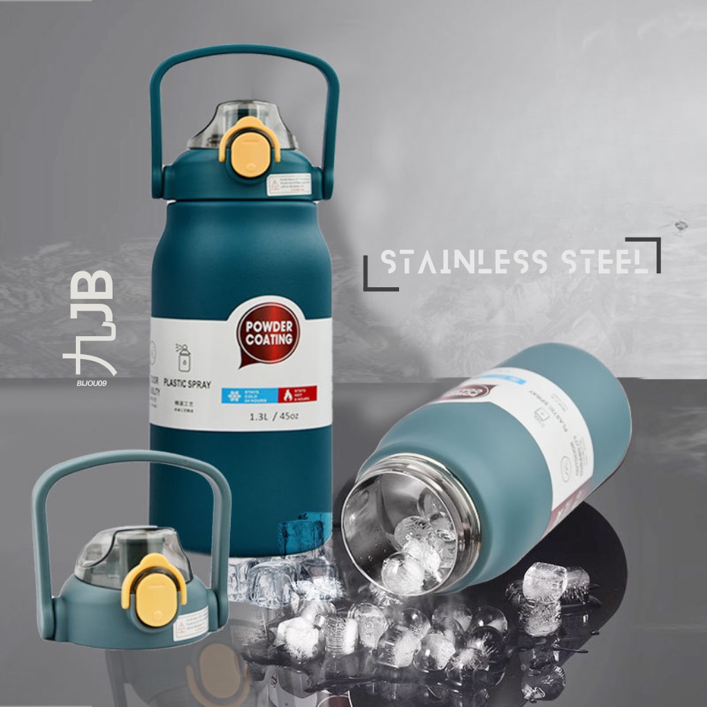 กระติกน้ำร้อนพกพา 1.3L กระติกน้ำสแตนเลสเกรด 316 ขวดน้ำสแตนเลส เก็บอุณหภูมิ กระบอกน้ำเก็บอุณหภูมิ ...