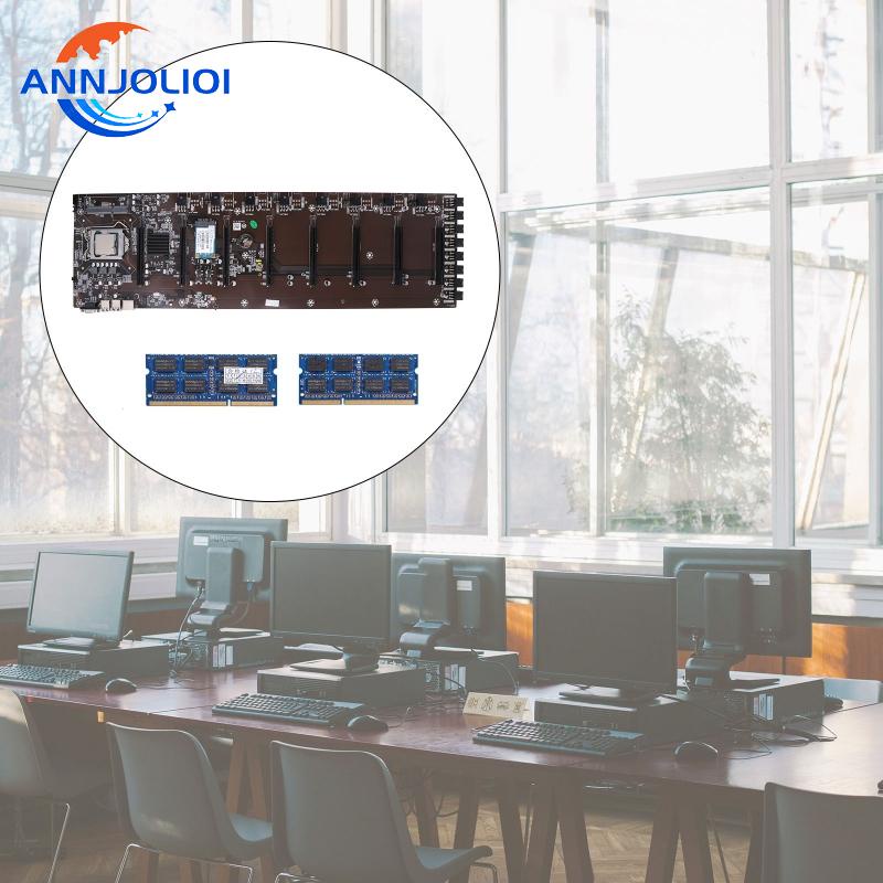 Ann BTC-B75 เมนบอร์ดเหมือง LGA 1155 DDR3 PCIE 4 0 3 0 PCI-E 8 ช่องเสียบ ...