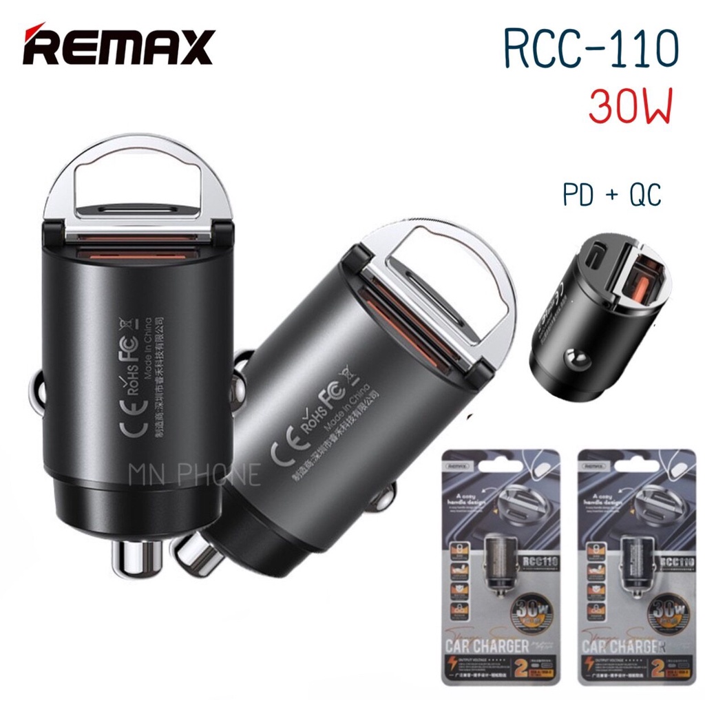 Remax RCC-110 ที่ชาร์จในรถ 30วัตต์ USB+TYPE-C PD3.0/QC3.0 Fast charging ...