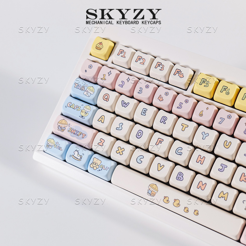 Kindergarten Keycaps MAO Profile Cute Cartoon PBT Dye Sub ปุ่มกด ...