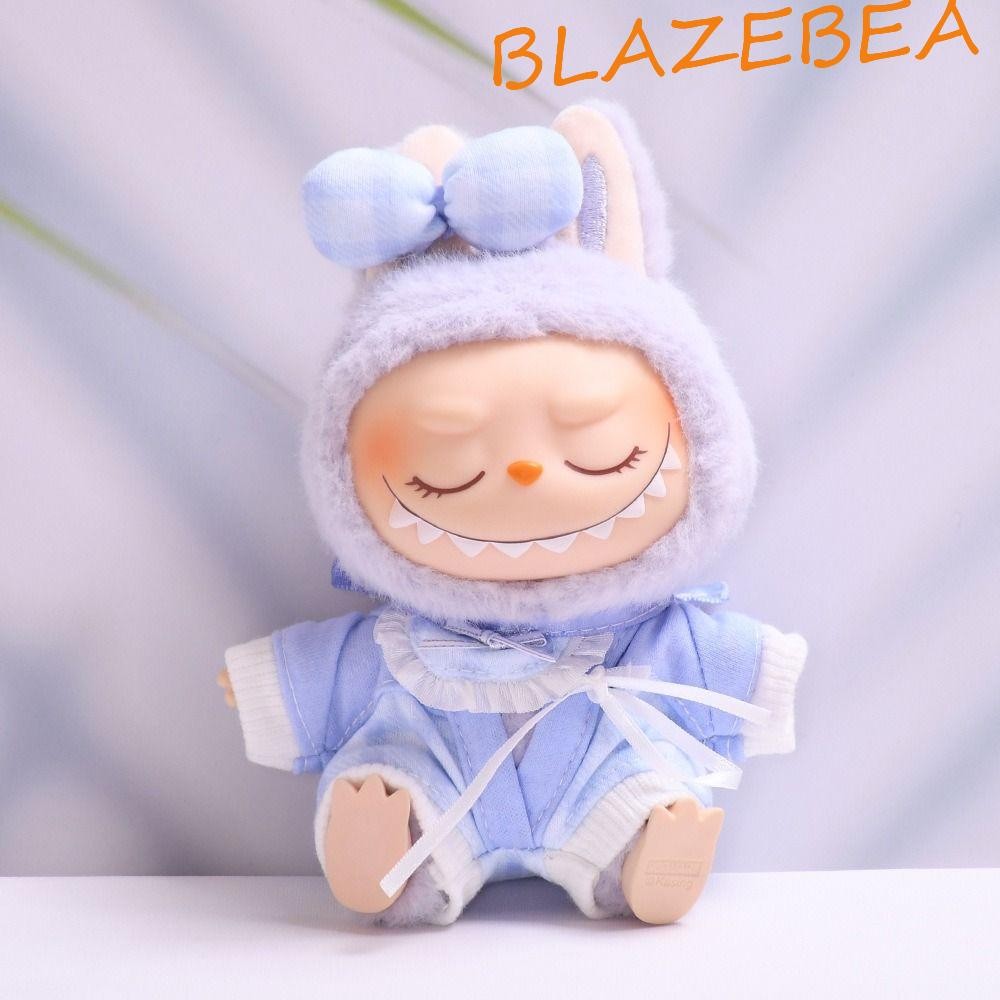 Blazebea 17 ซม.Labu เสื้อผ้าตุ๊กตา, Bowknot สีชมพู/สีฟ้านั่ง Party Labubu ชุดนอน, ชุด DIY Dress ...
