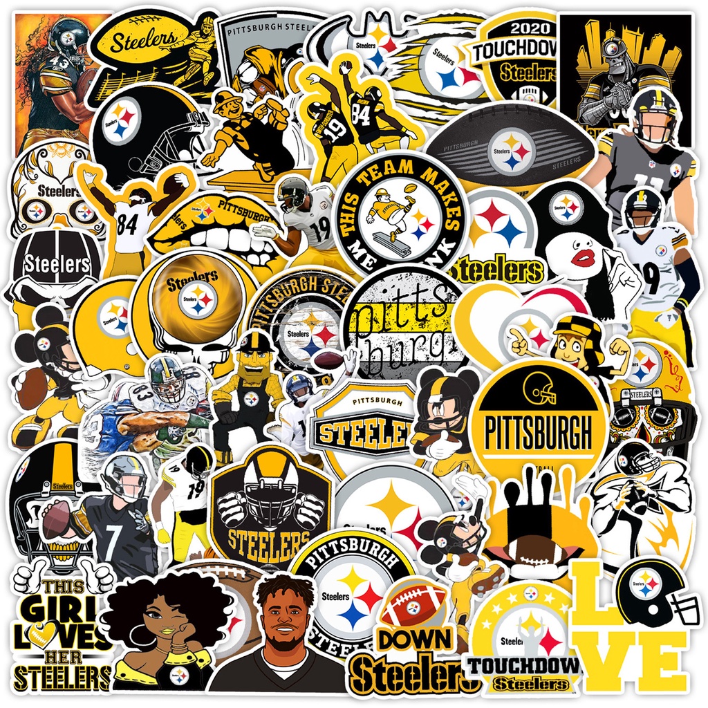 สติกเกอร์ PVC กันน้ํา ลายทีม NFL Pittsburgh Steelers 50 ชิ้น | Shopee ...