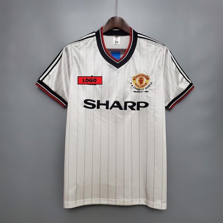 เสื้อกีฬาแขนสั้น ลายทีมชาติฟุตบอล Man U 83-84 mu ชุดเยือน สไตล์เรโทร ...