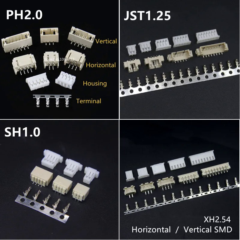 10 ชุด SH1.0 JST1.25 PH2.0 XH2.54 SH/JST/ZH/PH/XH แนวนอน/แนวตั้ง SMD Pin Header + ที่อยู่อาศัย ...