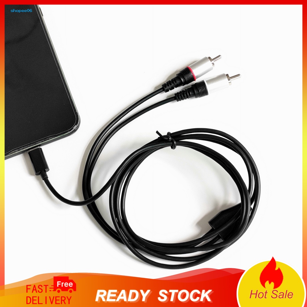 Setn สายสัญญาณเสียงลําโพง Type-C เป็น 2RCA แบบคู่ | Shopee Thailand