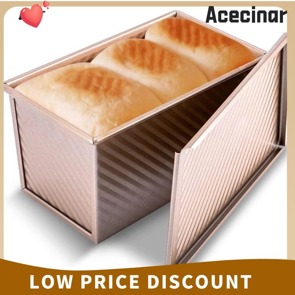 Acecinar Pullman Loaf Pan, สี่เหลี่ยมผืนผ้า Non-Stick ขนมปังถาดอบ ...