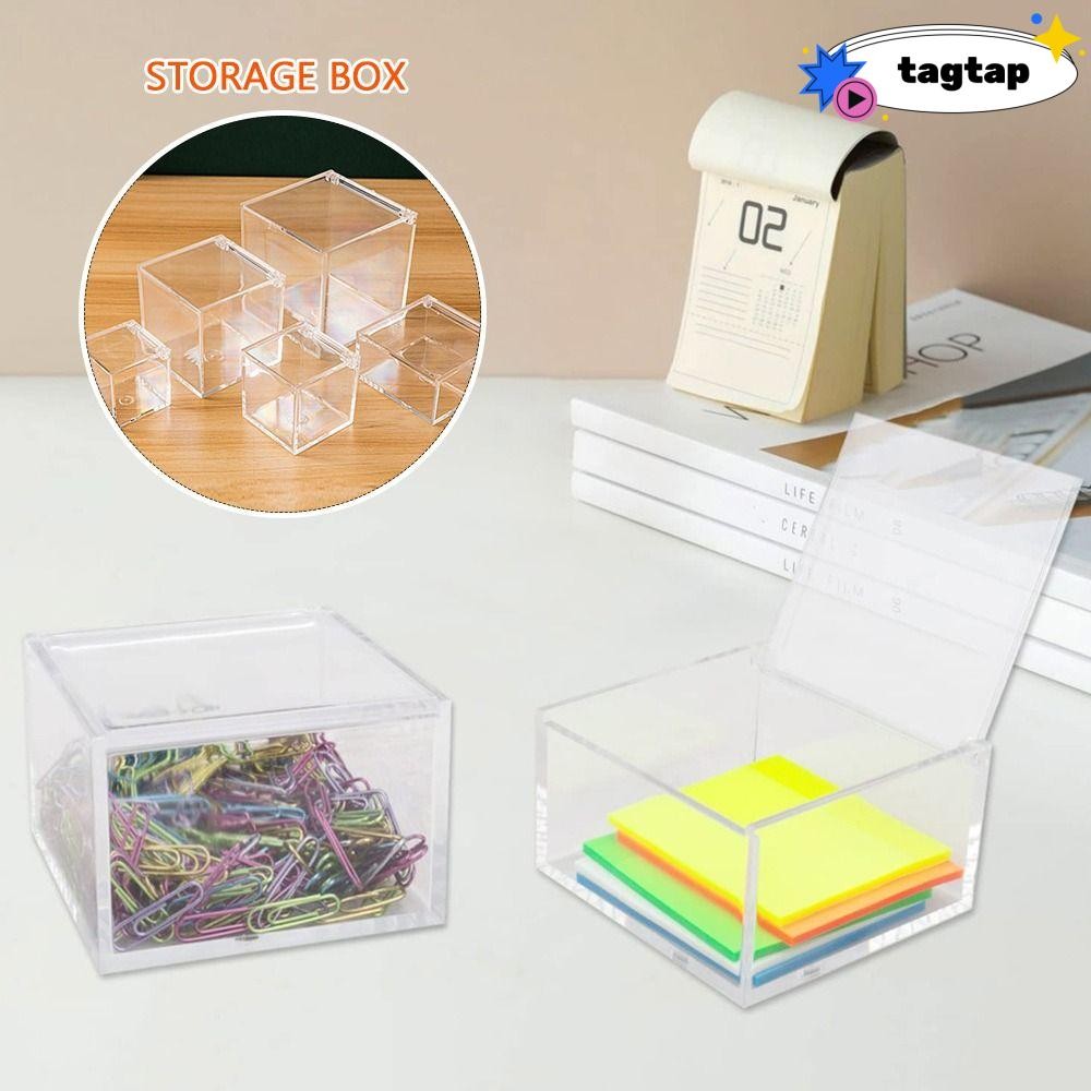 กล่องเก็บของ TAGTAP,กล่องพลาสติกฝาพับหลายขนาด,อะคริลิคทนทานสี่เหลี่ยมเครื่องประดับทํามือที่เก็บ ...