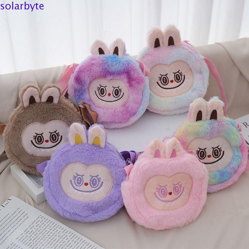 Solarbyte Labubu กระเป๋าสะพายข้าง, สีการ์ตูน Labubu Time กระเป๋าสะพาย, Casual Kawaii สไตล์เกาหลี ...