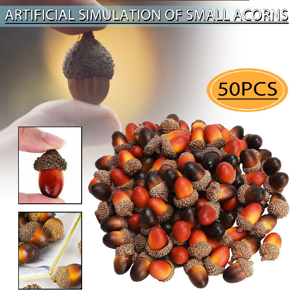 Artificial Acorns Decorations Lifelike Craft Acorns Fake Acorn Mini ...
