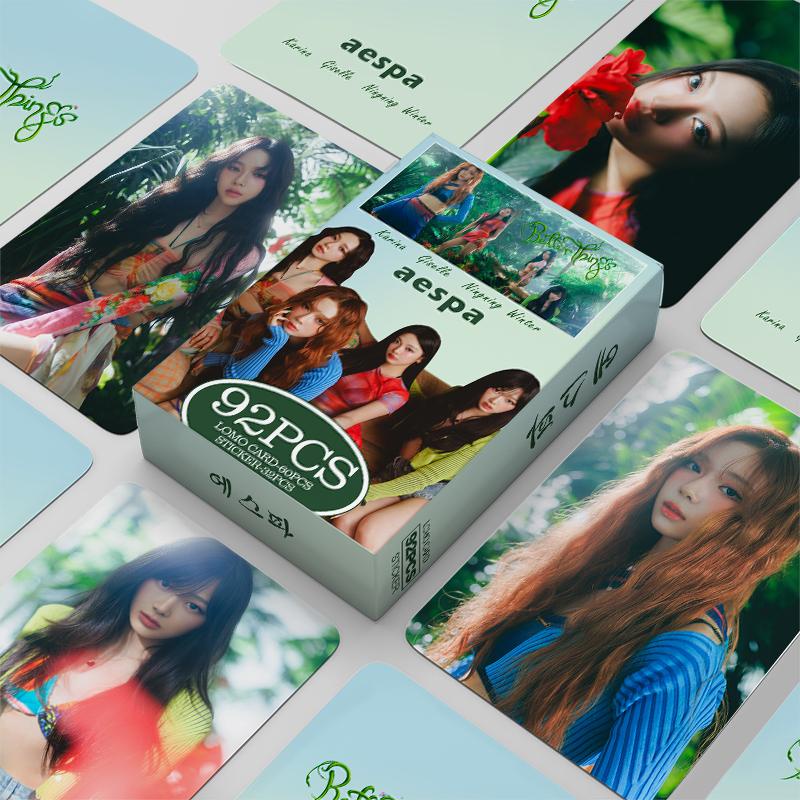 LOMO CARD 92P (Photocard 60P + Sticker 32P) AESPA-Better Things โฟโต้ ...
