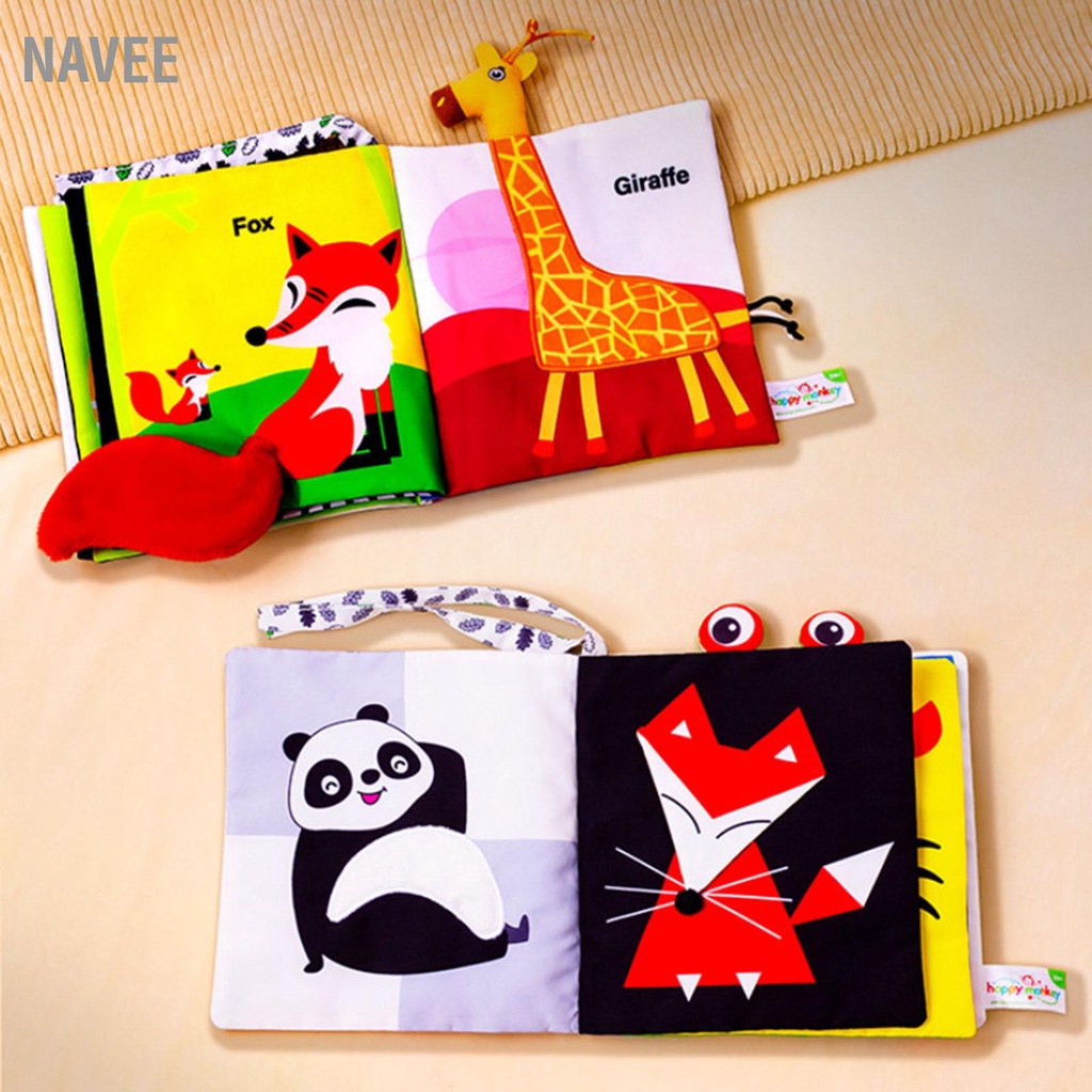 NAVEE หนังสือผ้าเด็ก Soft Chewable Stereoscopic Early Educational ...