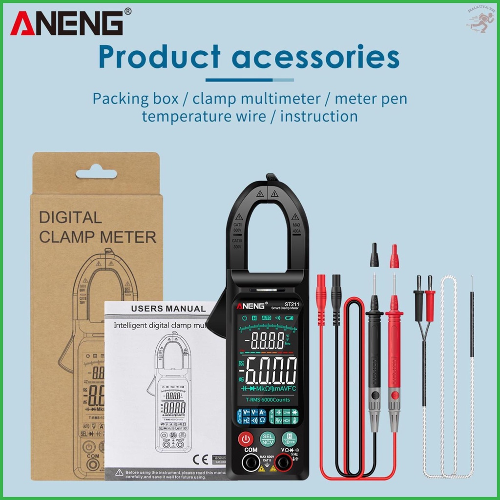 ANENG ST211 6000 Counts Digital AC Current Clamp Meter - Measure Live ...