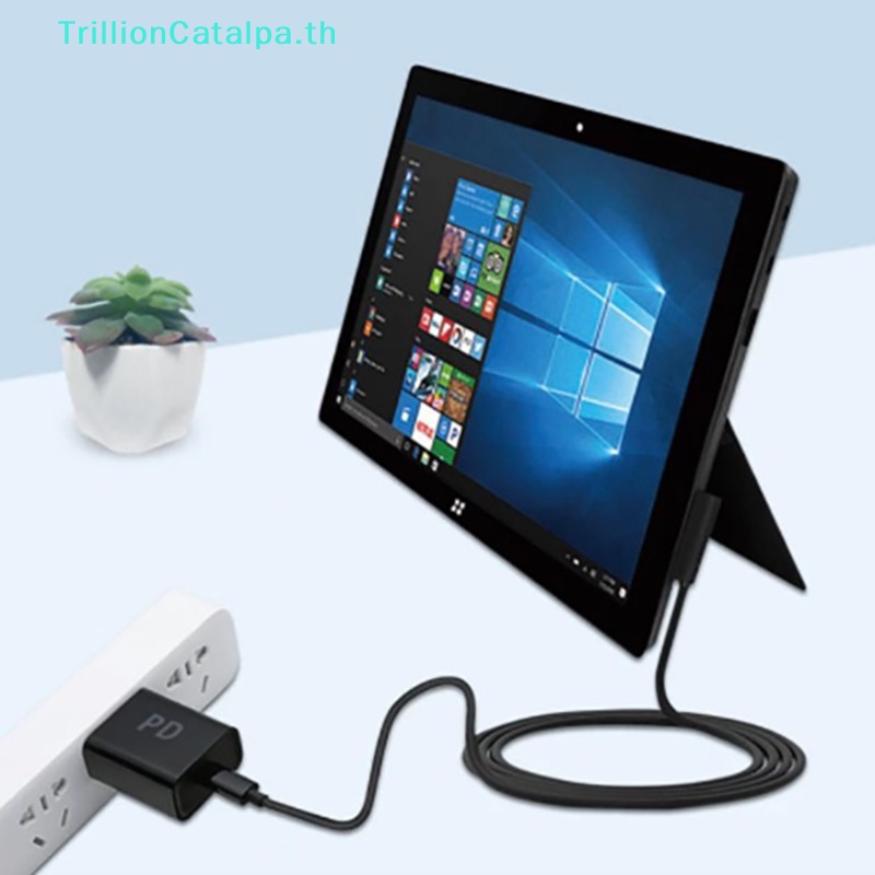 Trillioncatalpa สายชาร์จแท็บเล็ต Microsoft Surface PRO1/2 PD เป็น TYPEC ชาร์จเร็ว | Shopee Thailand