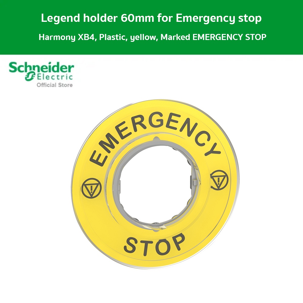 Schneider Electric Legend holder 60mm for emergency stop,Harmony XB4 ...