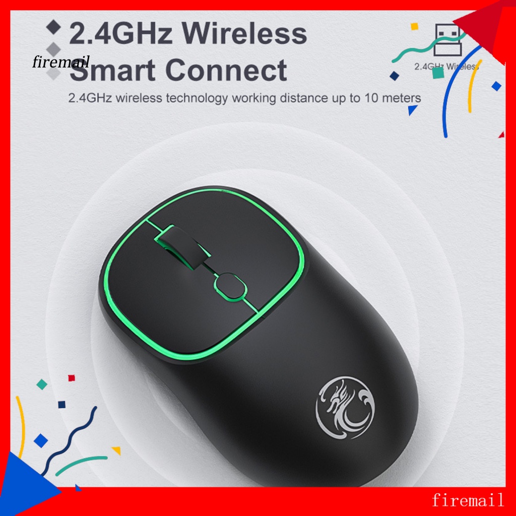 [FM] Imice 7 เมาส์ออปติคอลไร้สาย บลูทูธ 24G 4 ปุ่ม Type-C ชาร์จ DPI เรืองแสง ปรับได้ พร้อมตัวรับ ...