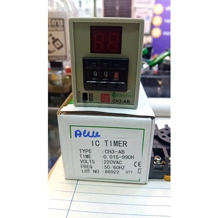 ล้างสต็อก TIMER ไทม์เมอร์ ตั้งเวลา AH3D-AB 220V 24VDC 380Vพร้อมส่ง ...