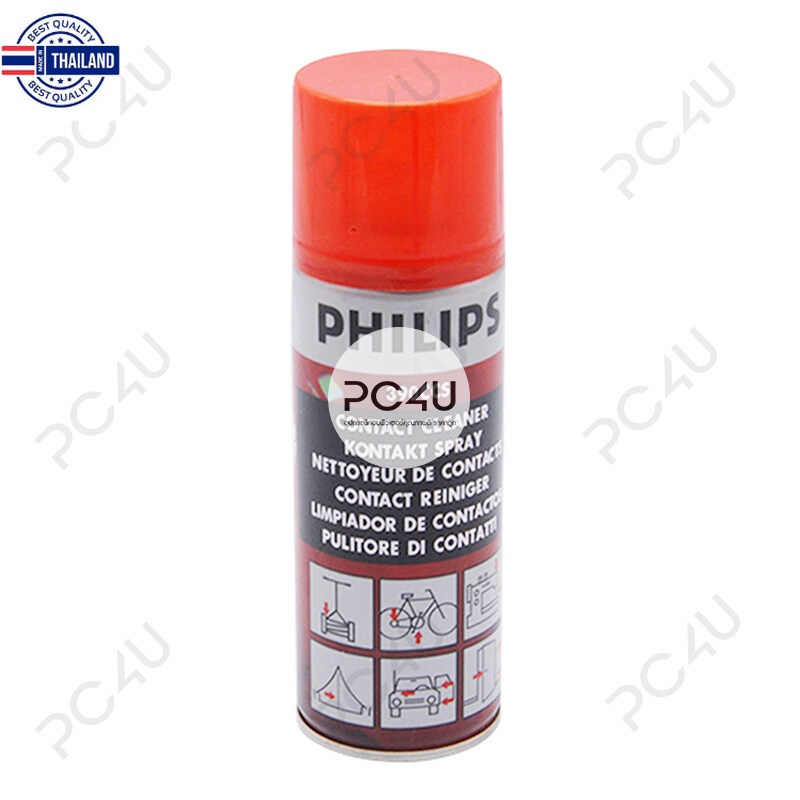 น้ำยำความสะอาด contact cleaner ยี่ห้อ philips 200ml | Shopee Thailand