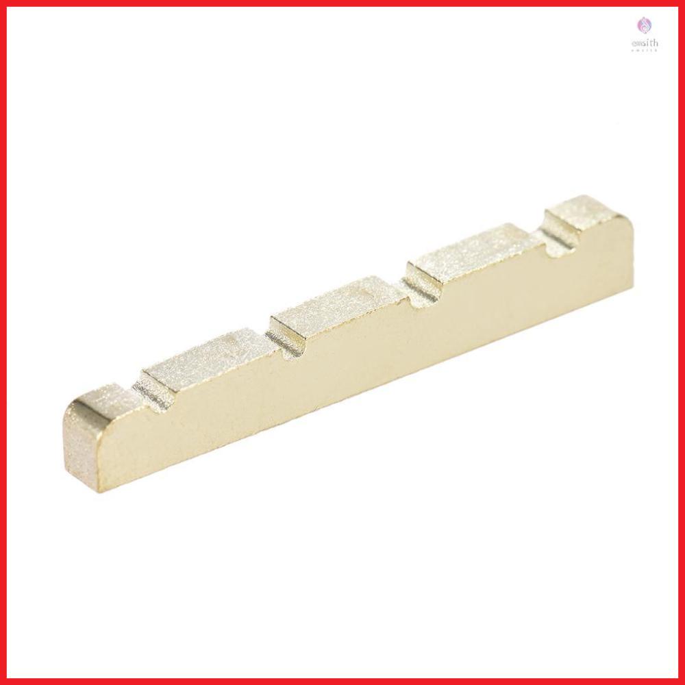 Reliable Pre-slotted Brass String Nut for 4-string Electric Bass Guitar ...