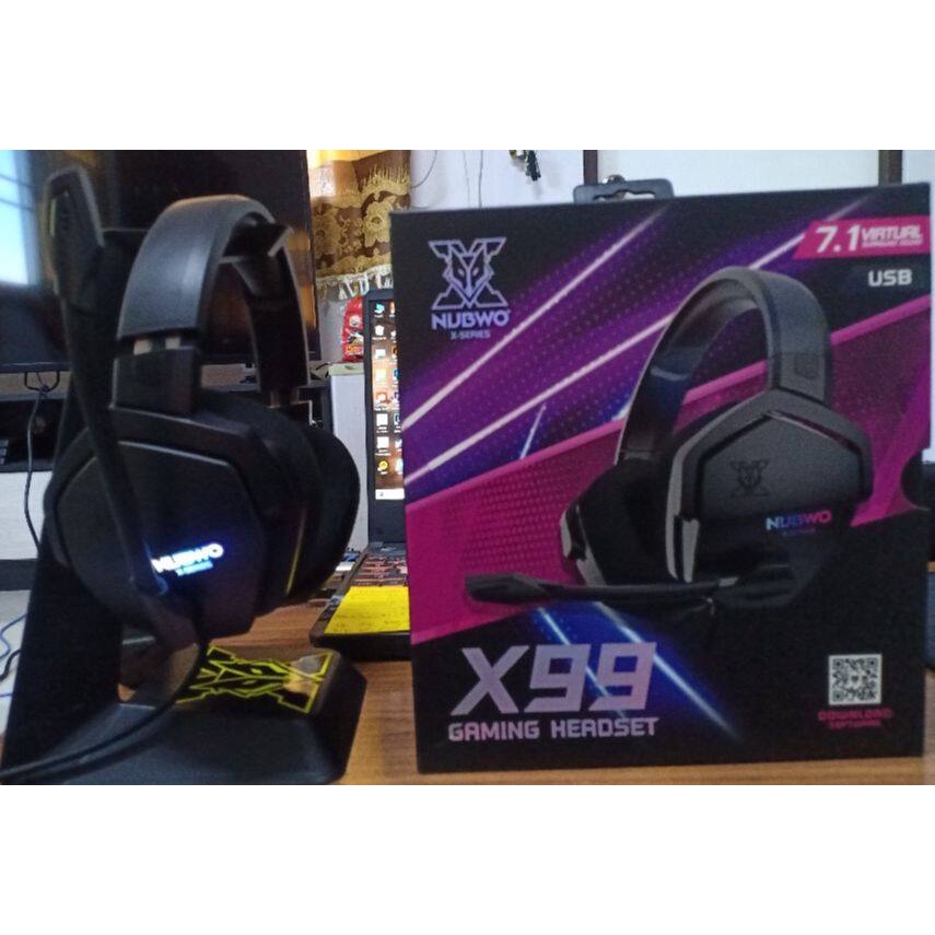 หูฟังเกมมิ่ง Nubwo X99 X-Series หูฟังคอม Gaming headset สาย USB Virtual Surround 7.1 | Shopee ...