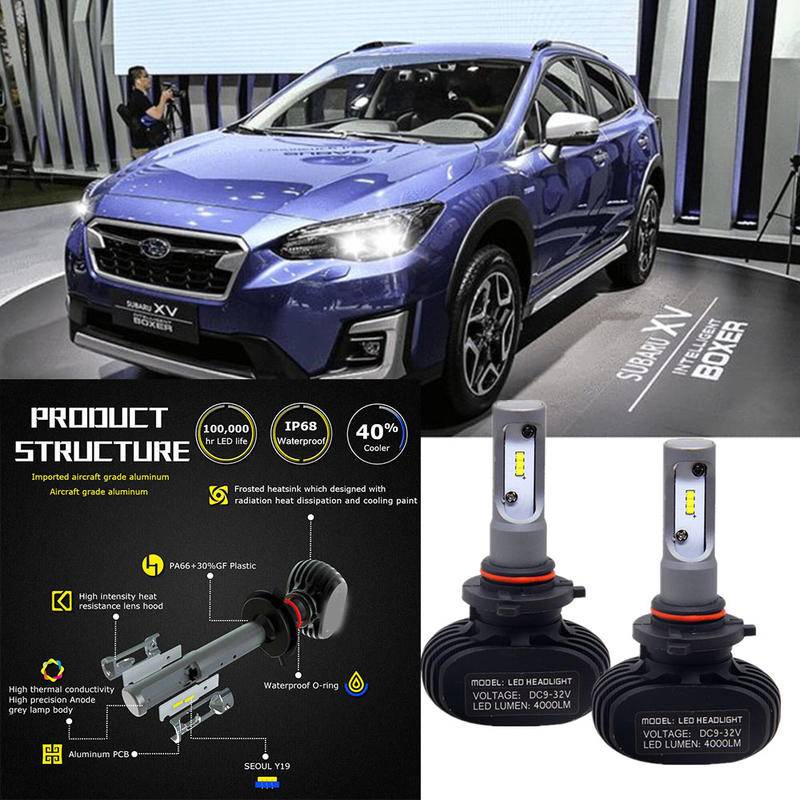 2 PC LED สีขาว 6000K S1 หลอดไฟ NW ชุดไฟหน้าสําหรับ SUBARU XV (GT) 2017 ...