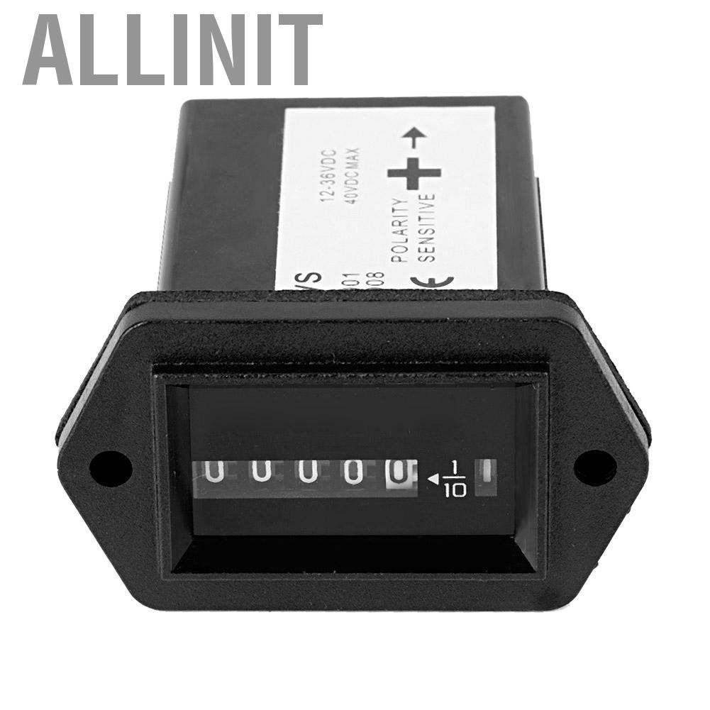 Allinit Engine Hour Meter DC 12-36V Timer Gauge For Truck Boat Car ...