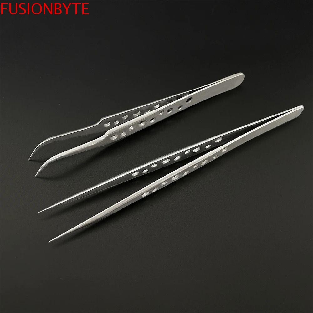 Fusionbyte คีมสแตนเลส, Anti-static โค้งตรงเคล็ดลับ Electronics แหนบอุตสาหกรรม, Precision Non ...