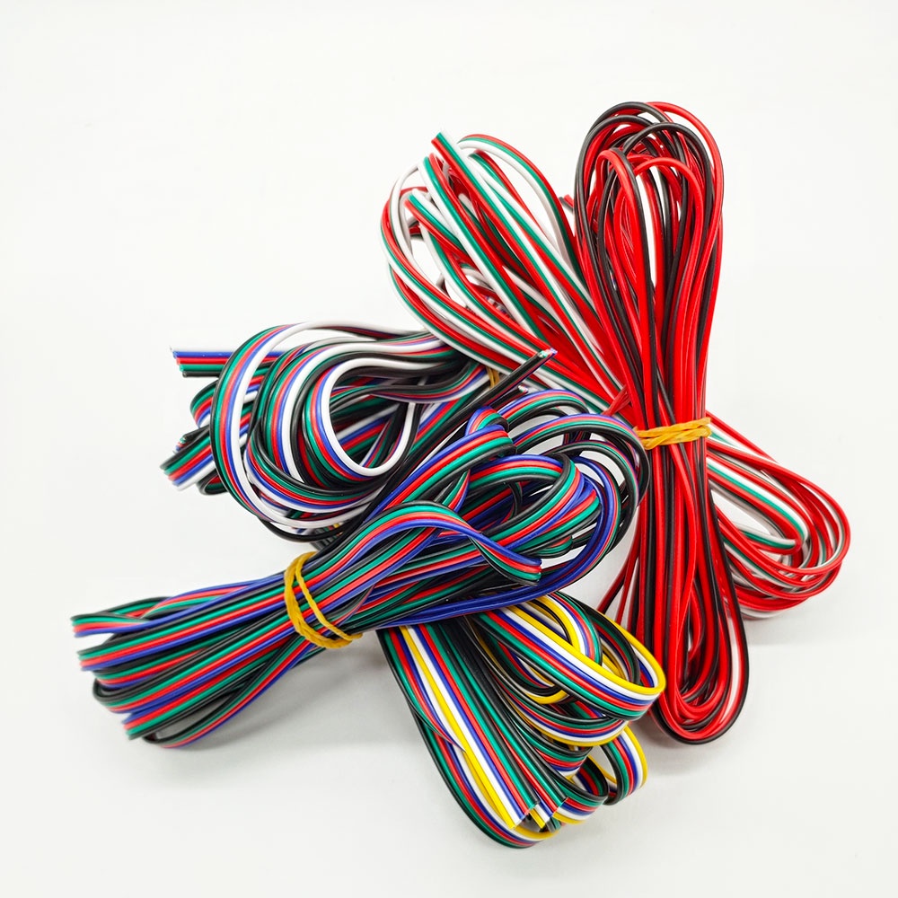 สายเคเบิลต่อขยาย LED 2Pin 3Pin 4Pin 5Pin 6Pin 1-100m 10 เมตร สําหรับสายไฟ WS2812B WS2811 2835 ...