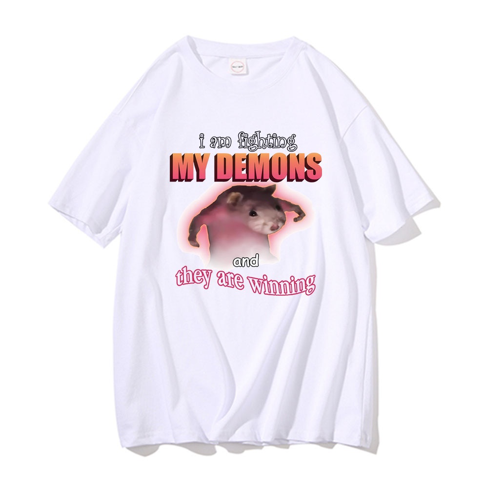I Am Fighting My Demons และพวกเขาชนะ T เสื้อหลวมเสื้อยืดน่ารัก Kawaii ...