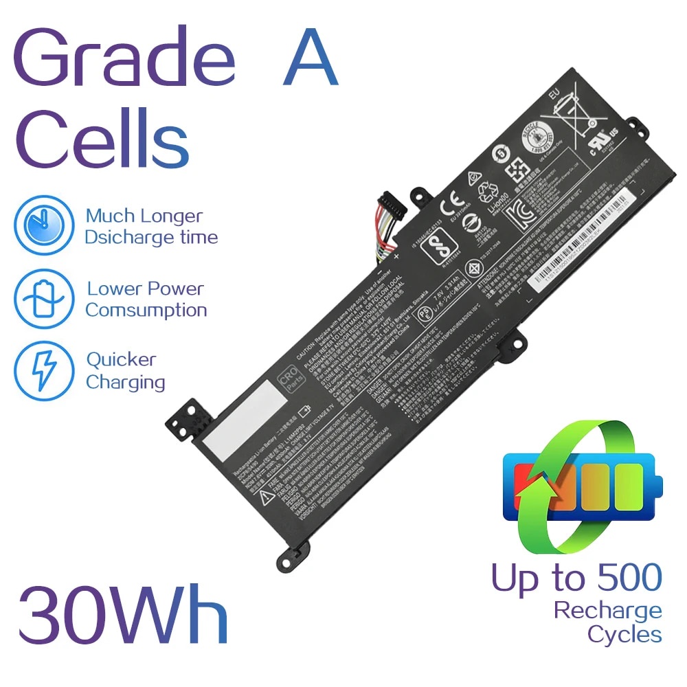 แบตเตอรี่แล็ปท็อป L16C2PB2 Lenovo IdeaPad 520-15IKB L16S2PB1 L16L2PB3 ...