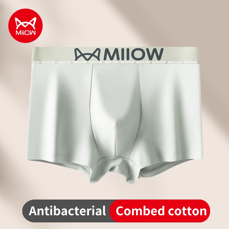 Miiow กางเกงบ็อกเซอร์ ผ้าฝ้าย ต้านเชื้อแบคทีเรีย เซ็กซี่ สําหรับผู้ชาย 1 ชิ้น M1868 | Shopee ...
