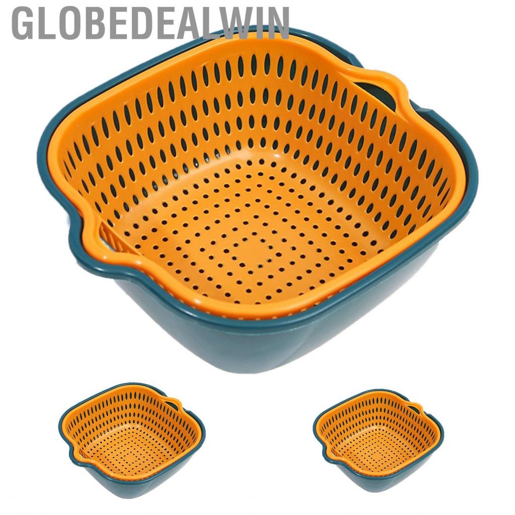 Globedealwin Fruit Vegetable Colander Multi Layer Kitchen Washing ...