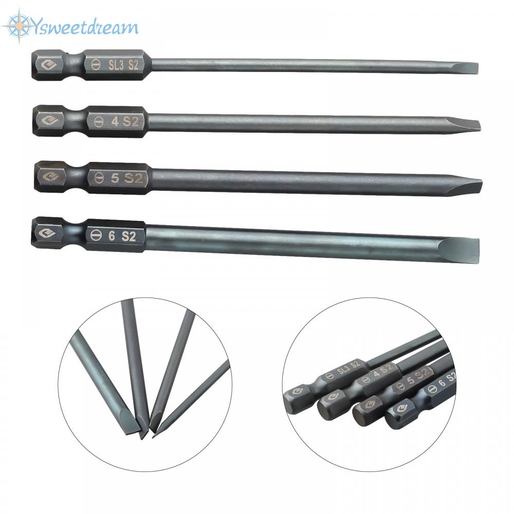 【SWTDRM】Slotted Screwdriver Bit Set Blue Surface 100mm Length Rust ...