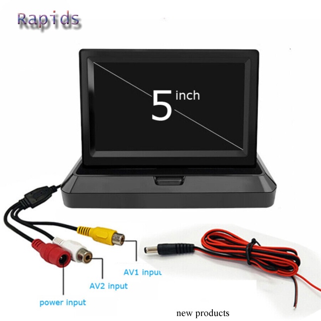 Rts หน้าจอมอนิเตอร์ TFT LCD Hd 5 นิ้ว อินพุต Av สองทาง กล้องมองหลัง ...