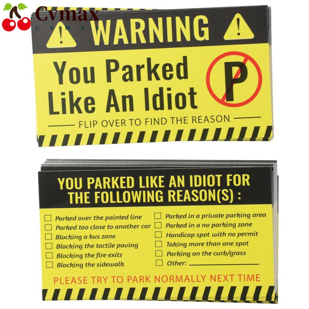 Cvmax สติกเกอร์การ์ดจอดรถ 3.5x2 นิ้ว 100 ชิ้น | Shopee Thailand