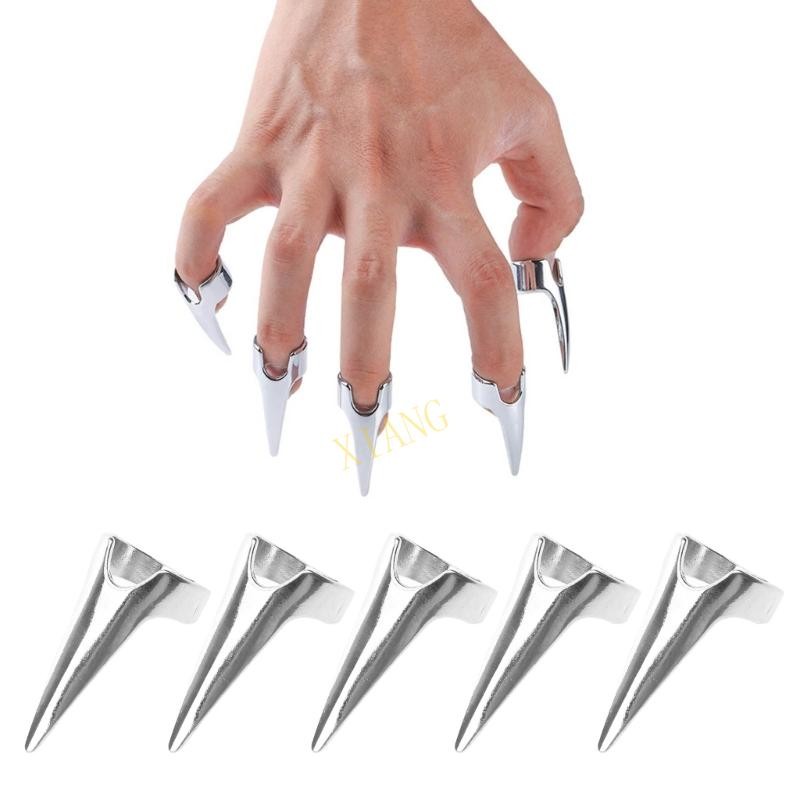 Xgb Retro Spikes Finger Claws 5 ชิ้น Punk Rock Gothic เล็บตกแต่งปลาย ...