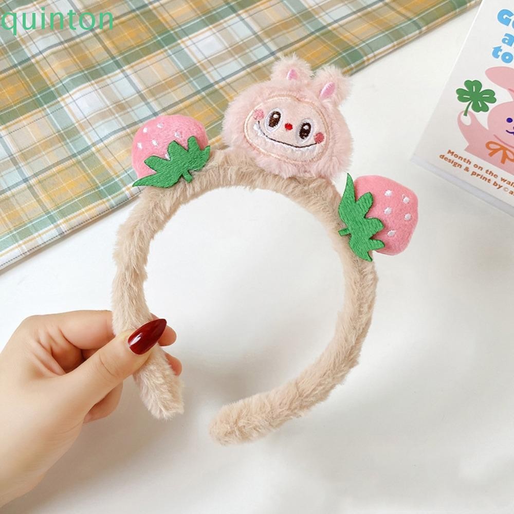 Quinton Strawberry Labubu Hairband, Soft Wash Face Heart Labubu ...