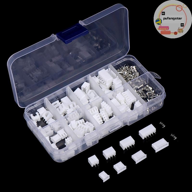 Pufangstar 230 ชิ้น/กล่อง XH 2.54 2p 3p 4p 5pin 2.54 มม.Pitch Terminal Kit JST Connector TH ...