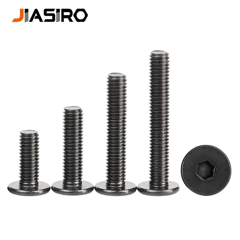 10/20/50Pcs CM M2 M2.5 M3 M4 M5 M6 Black Color 304 Stainless Steel Hexagon Hex Socket Ultra Thin ...