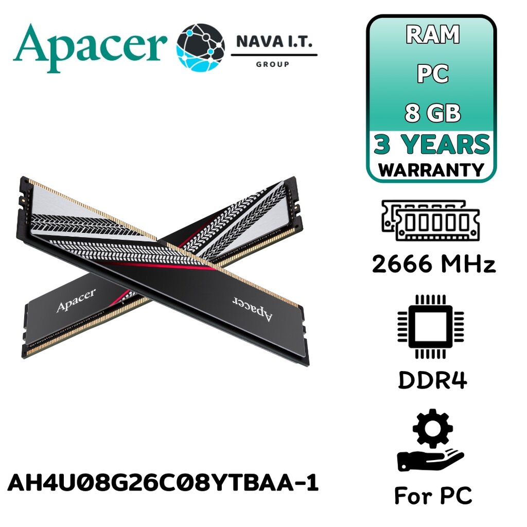 RAM PC (แรมพีซี) APACER TEX DDR4 8GB (8GBx1) DDR4/2666 ...