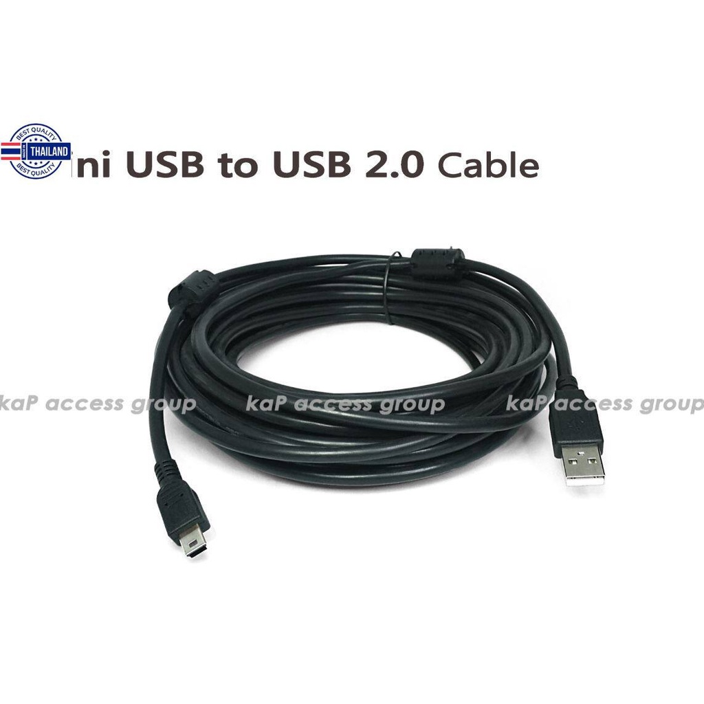 USB 2.0 to Mini 5 pin USB Cable สาย FX ขนาดความยาว 1.8,3,5,10เมตร ...
