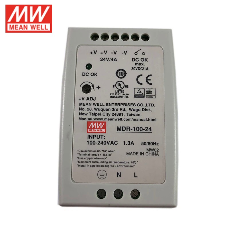 Original MEAN WELL MDR-100-24 96W 24V DIN Rail Switching Power Supply ...
