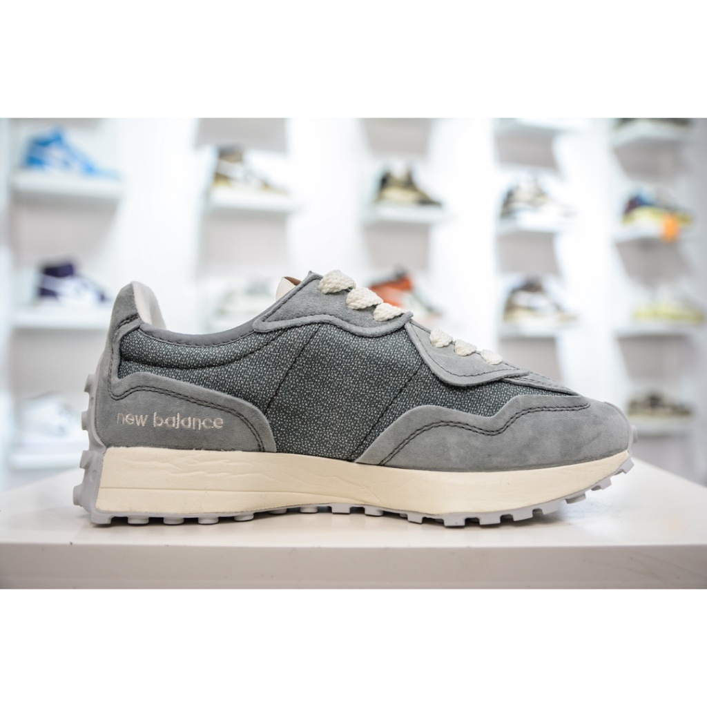 genuine New Balance NB327 Grayish วินเทจลำลองต่ำด้านบนกีฬาดูดซับแรง ...