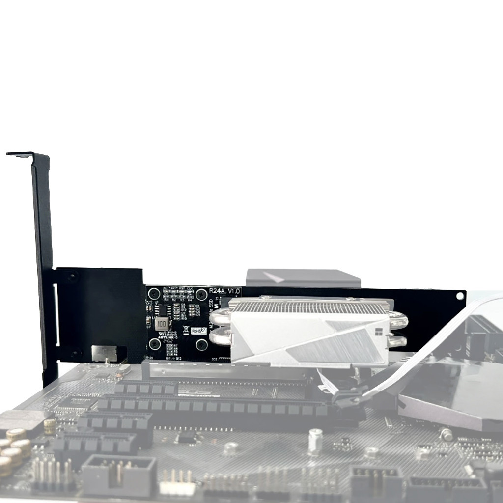 สําหรับ PCIe 5.0 x4 ถึง M.2 NVMe SSD Solid State ไดรฟ์อะแดปเตอร์วงเล็บ ...