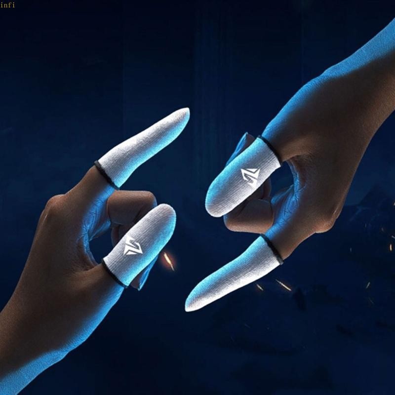 Infi 2 คู่เกมมือถือปลายนิ้วถุงมือ Sweatproof Anti-slip หน้าจอสัมผัสนิ้ว ...