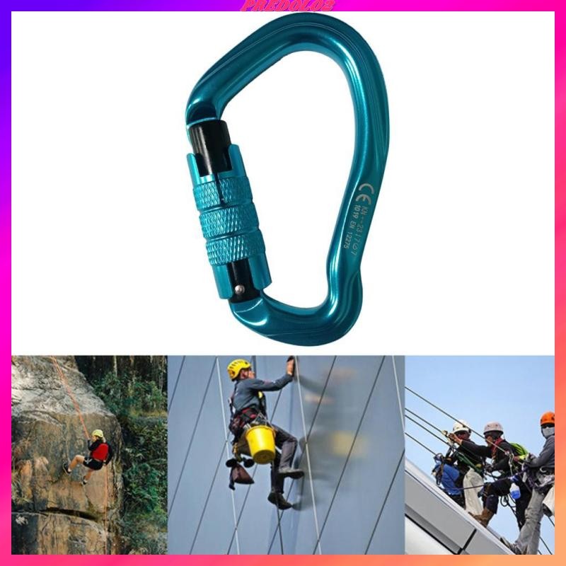 [Predolo2] Heavy Duty Auto Locking Climbing Carabiner D Shape Clip ...